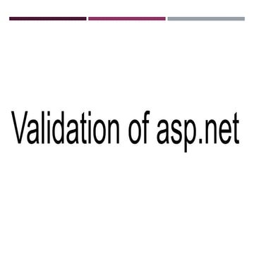 Validation Of 