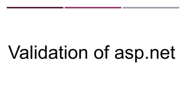 Validation Of