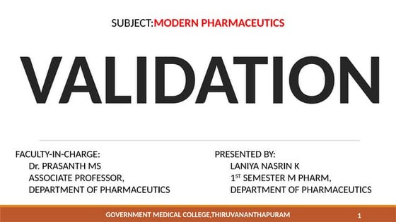 Pharmaceutical validation, calibration & qualifications | PPT