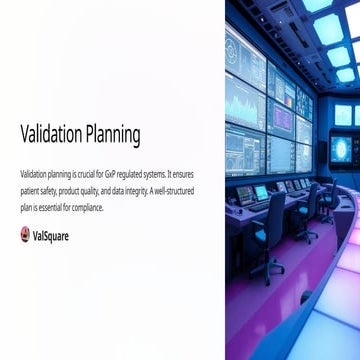Validation Planning for Computer System Validation | PPT