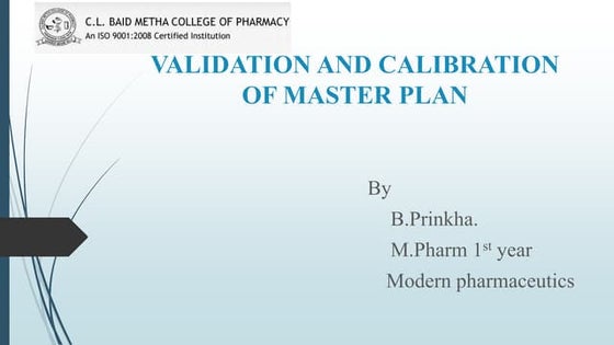 ICH and WHO Guideline for Validation and Calibration.pptx | Chemistry | Science