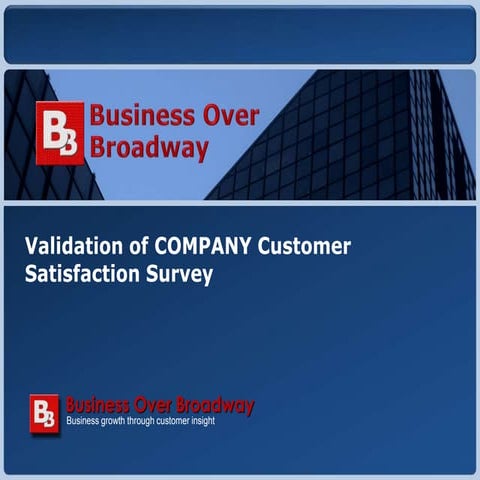 Validation of Customer Survey | PPTX