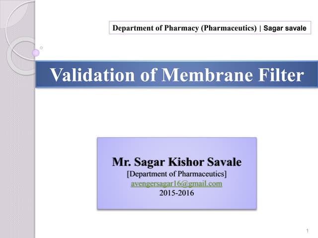 66 membrane filter integrity test | PPTX