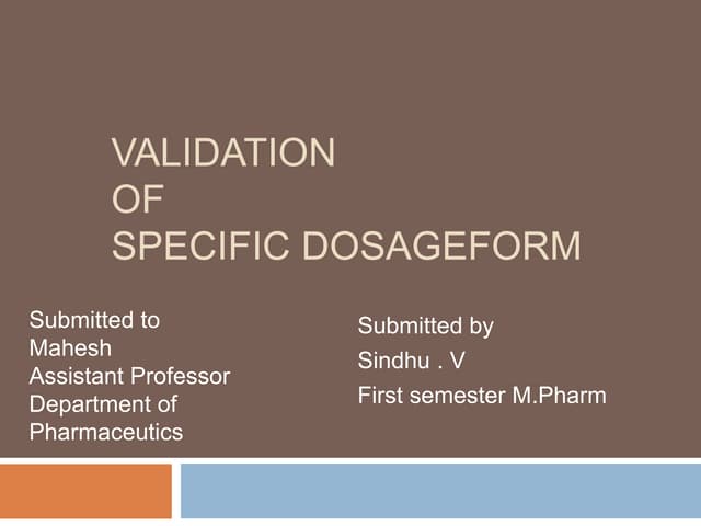 CMA-CPP-CQA for oral solid dosageform | PPTX