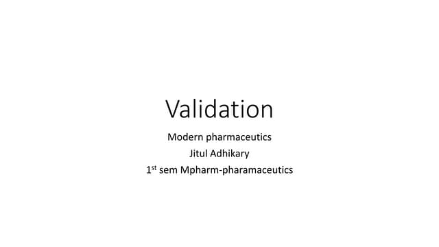 Types Of Validation And Its Aspects Ppt Pptx