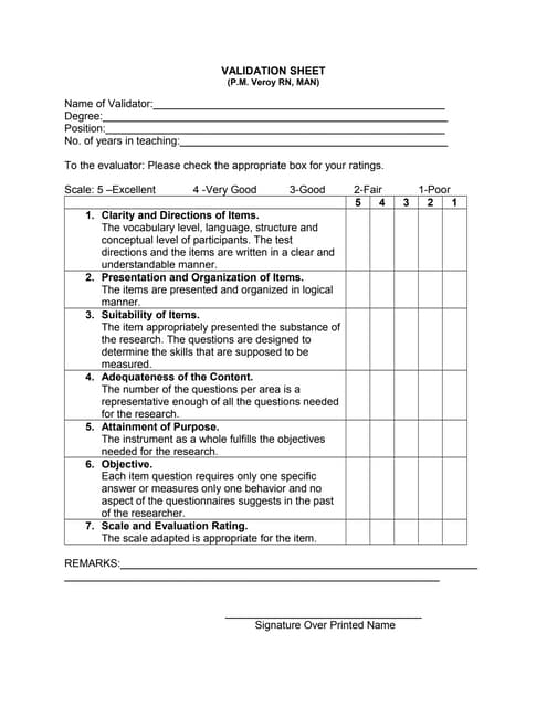 Validation Letter for Thesis | PDF