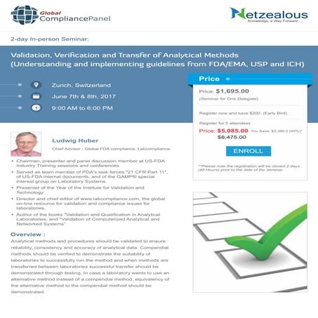 Validation, verification and transfer of analytical methods | PDF