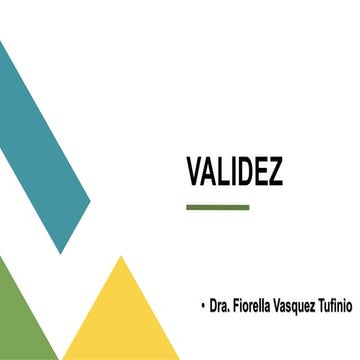 Validez- Unidad 3 | PPTX