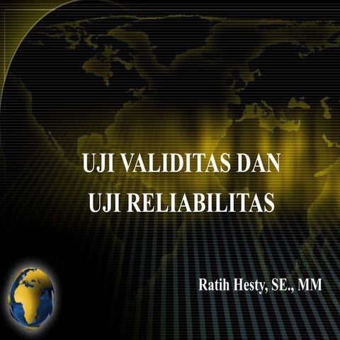 Uji Validitas dan Realibilitas SPSS dan Contoh | PPTX