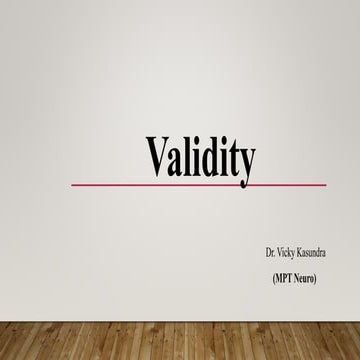Validity.pptx | Medical Health