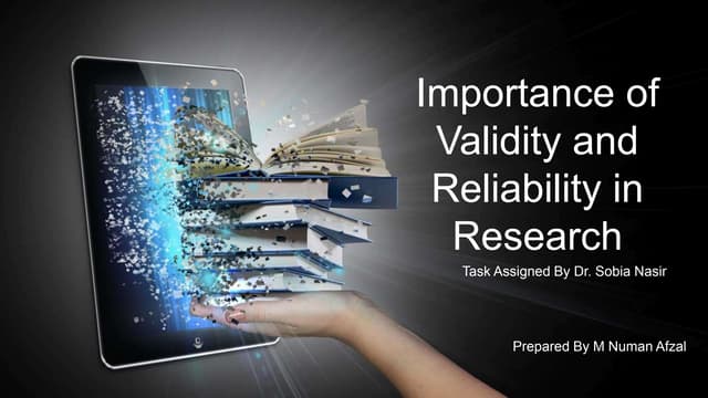 Validity and Reliability | PPT | Standardized Testing | Educational ...