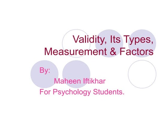 Validity and Reliability | PPT | Standardized Testing | Educational ...