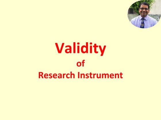 8. validity and reliability of research instruments | PDF