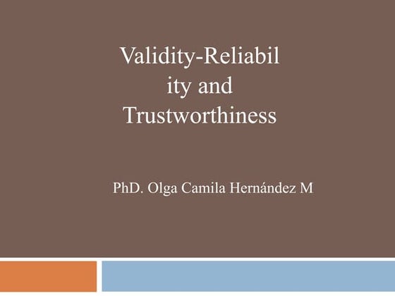 Validity and Reliability | PPT | Standardized Testing | Educational ...