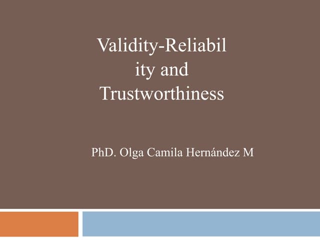 Validity and Reliability | PPT