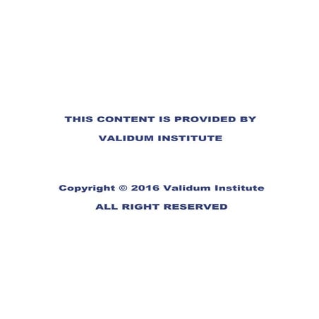 Validum institute | PDF