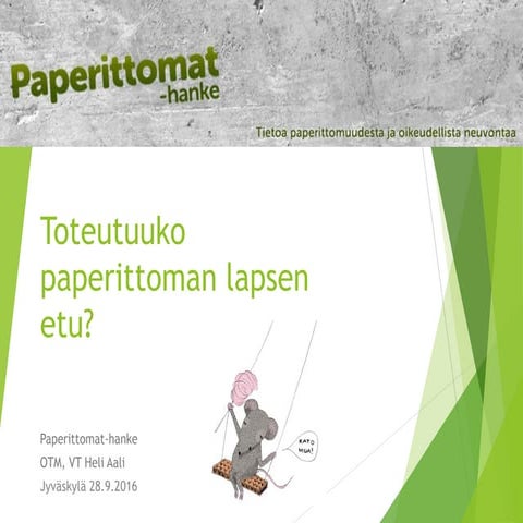 Heli Aali: Toteutuuko paperittoman lapsen etu? | PDF