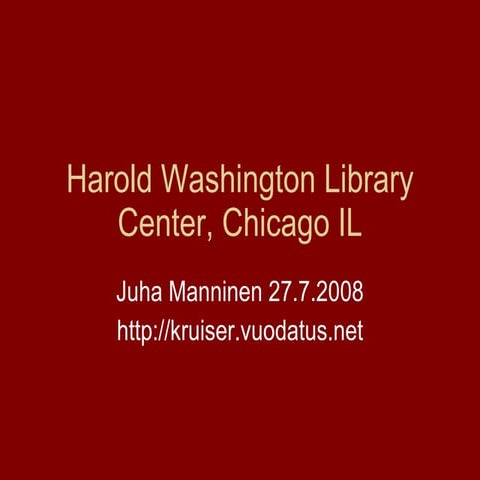 Harold Washington Library Center Chicago | PPT