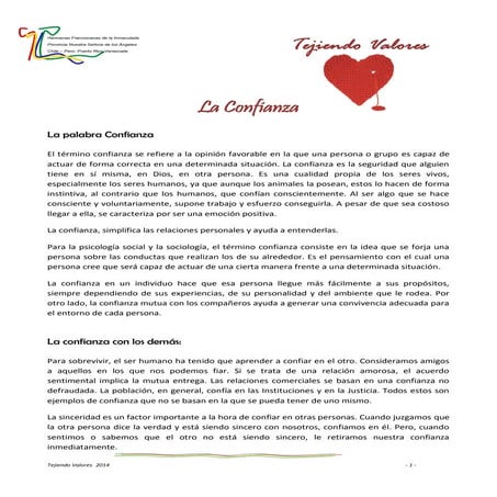 Valor de la confianza | PDF