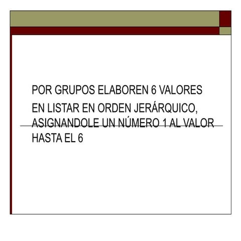 Los valores | PPT