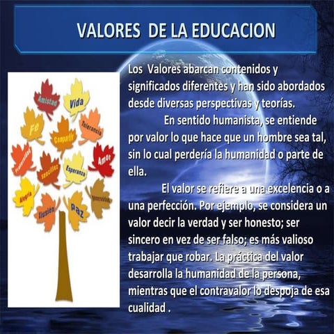 Valores De La EducacióN 2 | PPT