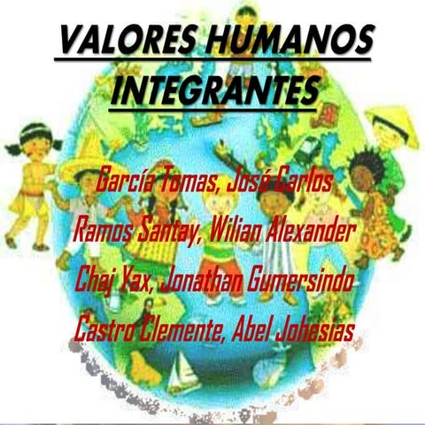 Valores humanos | PPTX
