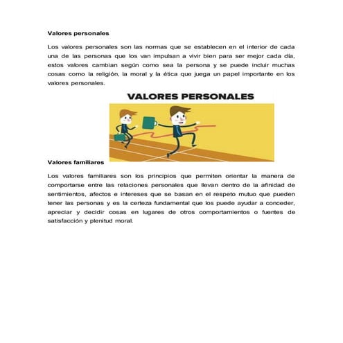 Valores personales | DOCX