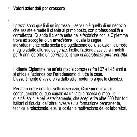 Valori Aziendali | PPT