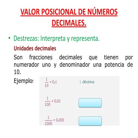 Hojas De Trabajo De Valor Posicional Con Decimales En Formato Pdf