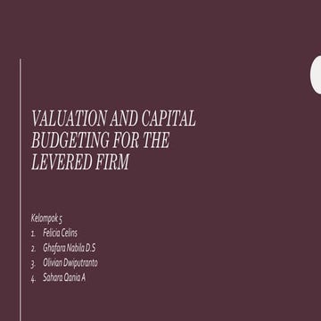 Valuation Capital Budgeting | PPTX