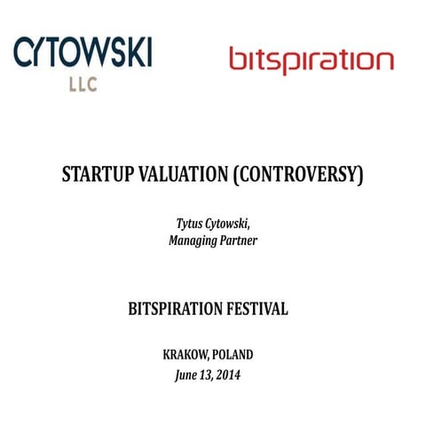 Startup Valuation (Controversy) | PPT