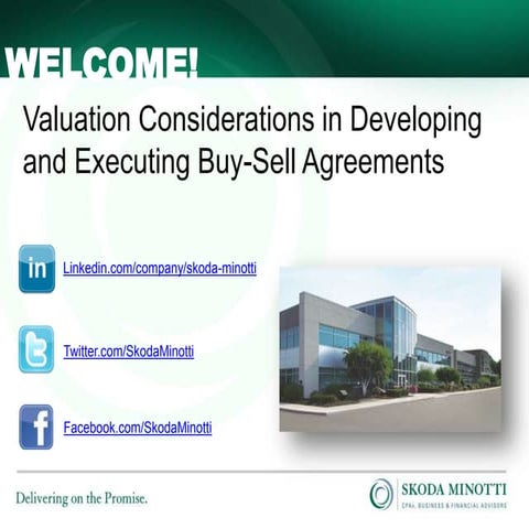 Valuation Issues in Developing and Executing Buy-Sell Agreements | PPTX