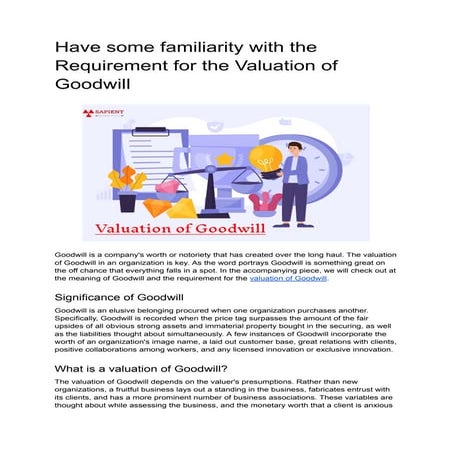 Valuation of Goodwill | PDF