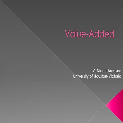 Value added | PPTX