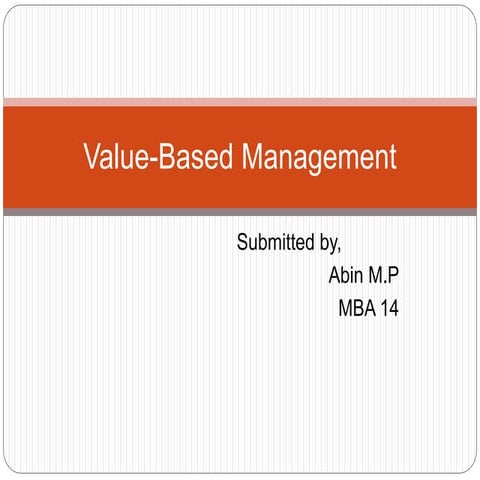 Value based management | PPTX