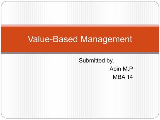 Value-based Management | PPT
