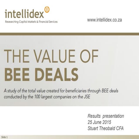 Value of BEE deals | PPT