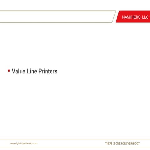 Value Line Printers | PPT