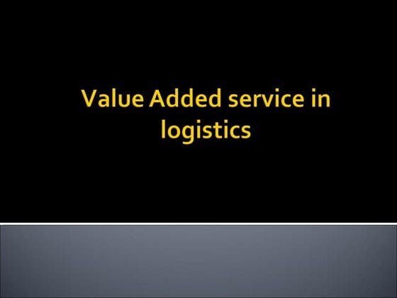 Introduction to Logistics Management | PPT