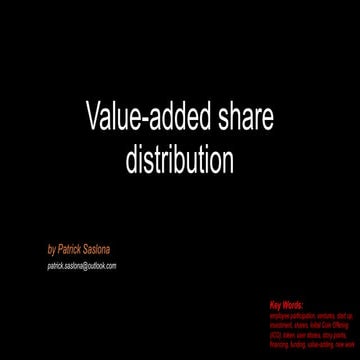 Value added share distribution | PPT
