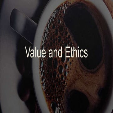 Value and ethics | PPT