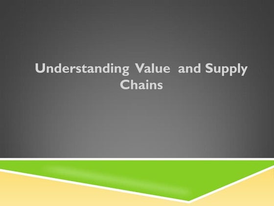 Agricultural value chain analysis | PPT