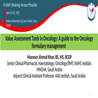 Value Assessment Tools in Oncology Egypt April 2025.pptx