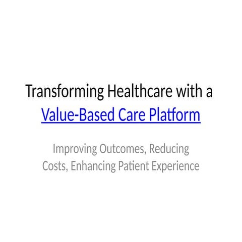 Nadine Adam Chemtech - Evolving Healthcare in Mauritius The Case for Value-Based Care | PDF