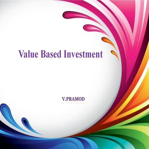 Value based investment | PPT