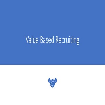 Value based recruiters | PPT