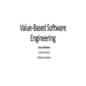 Value based software | PPTX