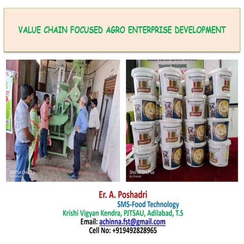 Value chain focused agro enterprise development | PPTX