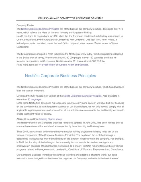 Management Of Change : A study of problem and Challenges in Nestle | PPT