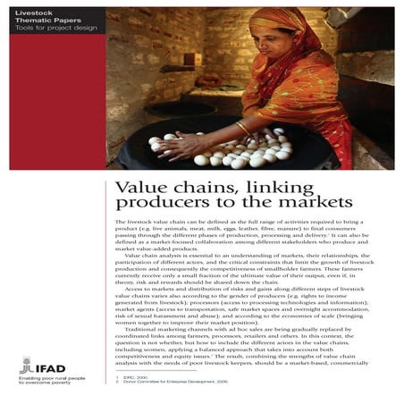 Value Chains, Linking Producers to the Markets | PDF